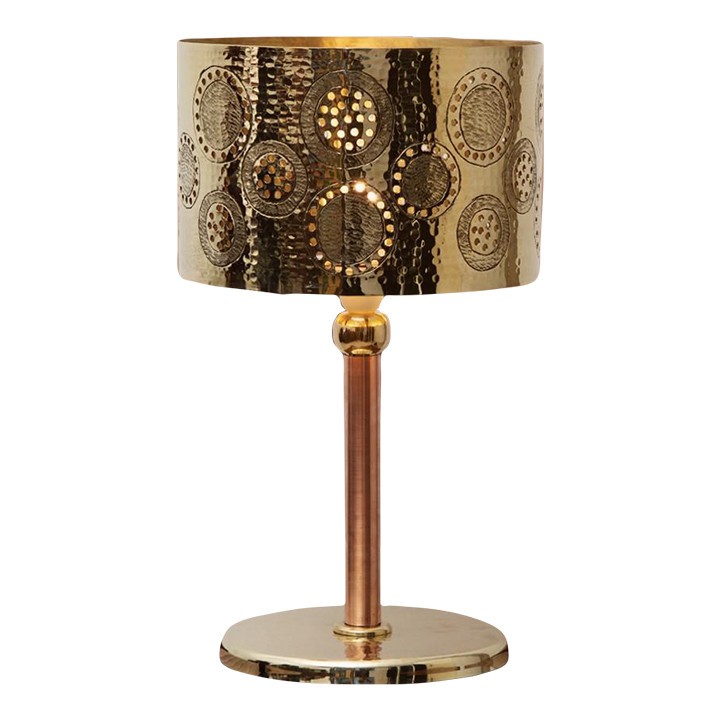 Sylvester Chiseled Openwork Cylindrical Copper Table Lamp – KREA
